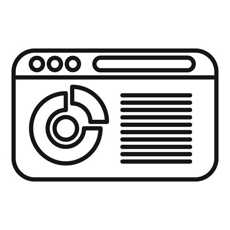 Website Rank Data Icon Outline Vector Seo Engine 38948981 Vector Art