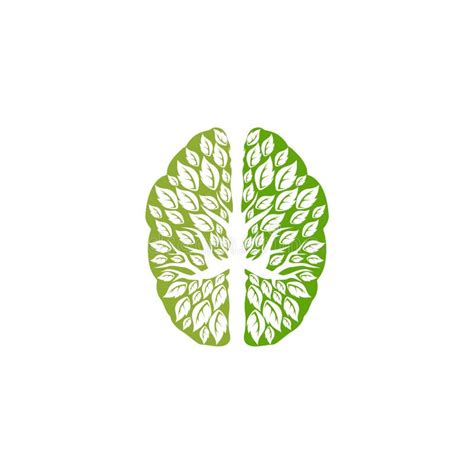 Brain Tree Icon Logo Design Element Isolated On White Background Stock Vector Illustration Of