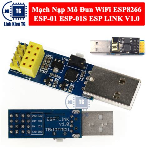 mạch nạp mô Đun wifi esp8266 esp 01 esp 01s esp link v1 0 chất lượng