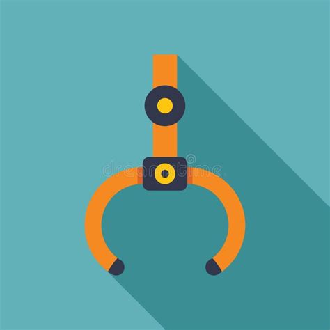 Industrial Robotic Arm Manipulator Picking Up Object Stock Illustration Illustration Of Clamp