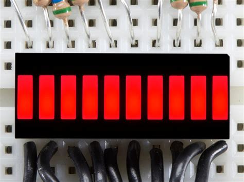 10 Segment Light Bar Graph Led Display Red The Pi Hut