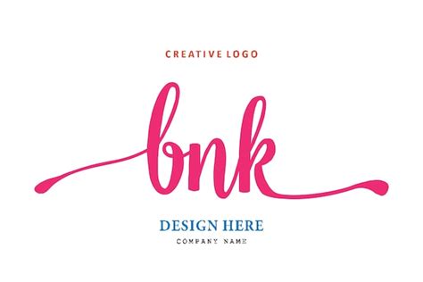 Premium Vector Bnk Lettering Logo Is Simple Easy To Understand And