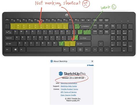 SketchUp V Many Keyboard Shortcuts Not Functioning SketchUp SketchUp Community