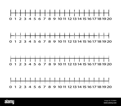 representing integers on a number line vector stock vector image and art