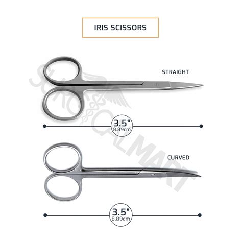3 Iris Scissors 35 And 45 Straight Curved And Angled Surgical Mart