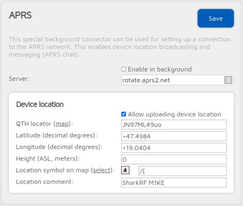 Aprs® Connector — Sharkrf M1ke Documentation