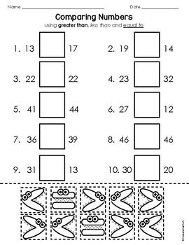 Comparing Two Digit Numbers By Miss P Elementary TPT