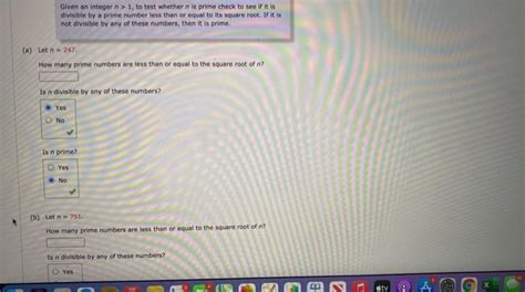 solved given an integer n 1 to test whether n is prime