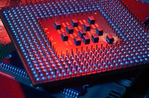Premium Photo Computer Cpu Processor Chip On Circuit Board