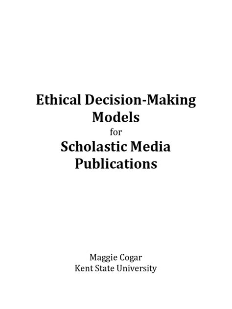 Cogar Ethicaldecision Makingmodels1 Pdf Truth