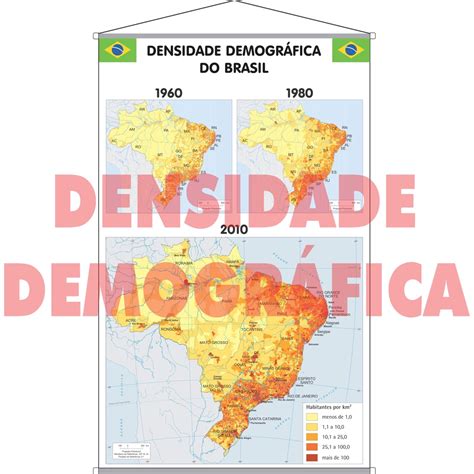 Banner Pedagógico Mapa Demográfico Do Brasil Geografia Shopee Brasil
