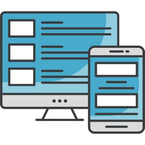 responsive website generic blue icon