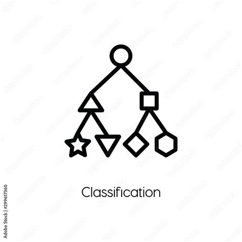 Classification Icon Vector Linear Style Sign For Mobile Concept And