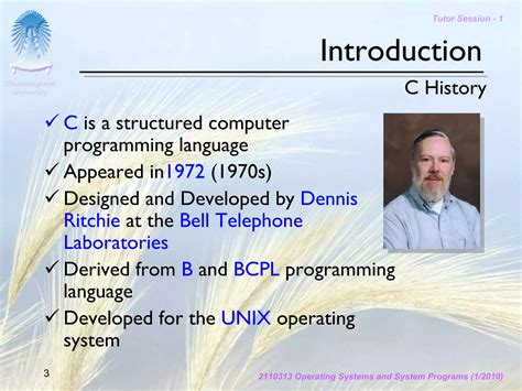 sysprog tutor 01 introduction to c programming language ppt