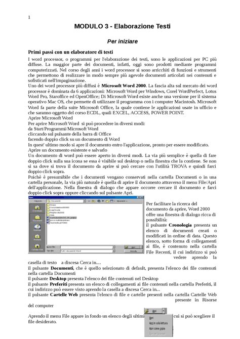 Appunti Ecdl Modulo3 Word Docsity