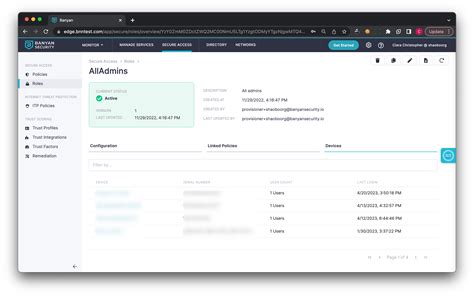 Manage Roles Banyan Security Documentation