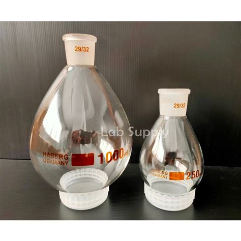 ขวดระเหยสาร ขวดลูกแพร Evaporating Flask ขนาด 100 1000 2000 Ml