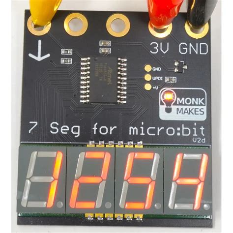 Pantalla de 7 Segmentos Monk Makes para micro:bit - RobotShop