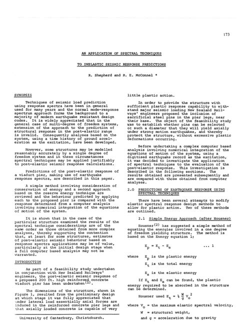 Pdf An Application Of Spectral Techniques