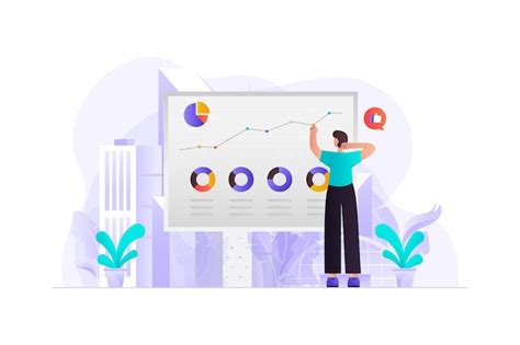 Premium Vector Seo Analytics Flat Illustration