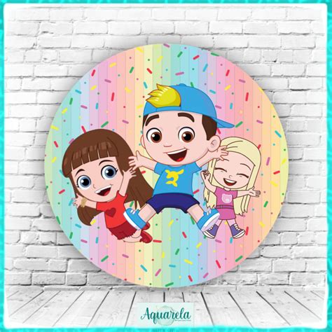 Painel Lucas Neto 150 Cm Diametro Aquarela