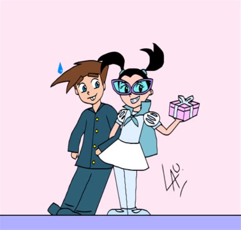 Timmy And Tootie With Gift