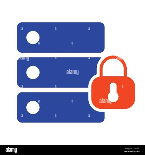 Database Padlock Vector Icon Security Sign Graph Symbol For Your Web