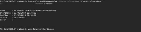 Convert Azure Vms To Managed Disks Using Powershell · Jorge Bernhardt