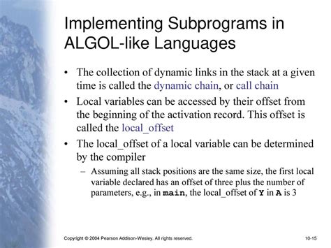 Implementing Subprograms - ppt download