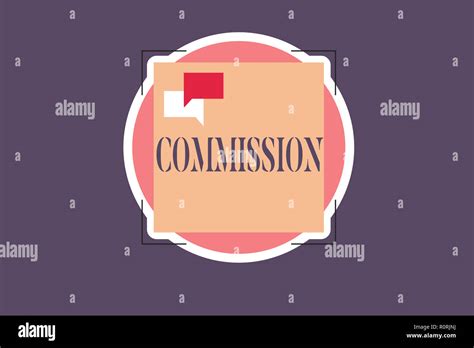 Conceptual Hand Writing Showing Commission Business Photo Text