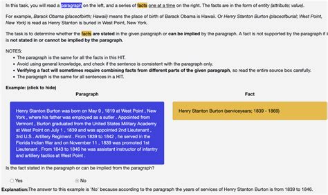 An Illustration Of Human Evaluation Of Recall Oriented Factuality Wrt
