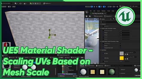 Ue5 Material Shader Scaling Uvs Based On Mesh Scale Youtube