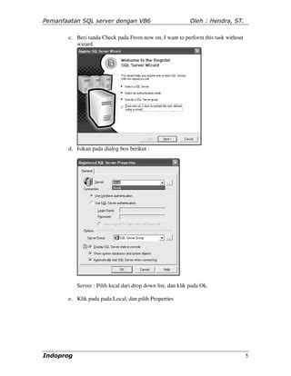 Pemanfaatan Sql Server Dengan Vb6 PDF