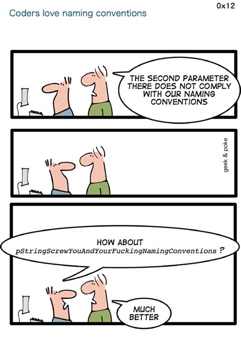 Coders Love Naming Conventions Funny Names Programming Humor Data