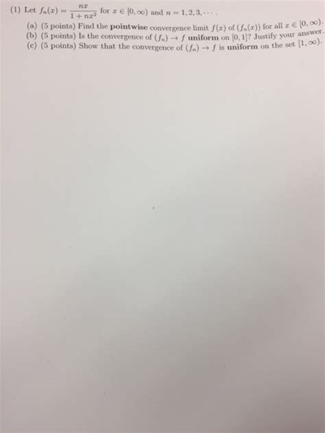 Solved Let F N X Nx Nx For X Elementof Chegg Com