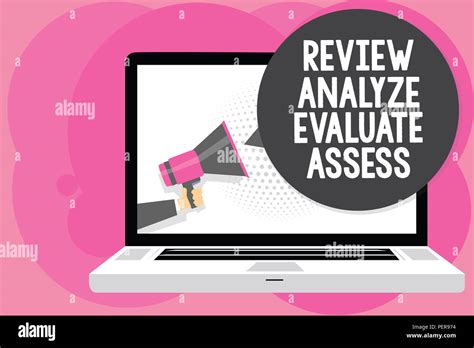 Word Writing Text Review Analyze Evaluate Assess Business Concept For