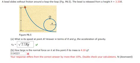 Solved A Bead Slides Without Friction Around A Loop The Loop