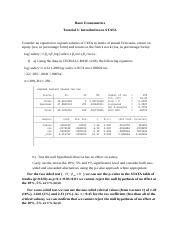 Tutorial 5 STATA Solutions Docx Basic Econometrics Tutorial 5 Introduction To STATA Consider