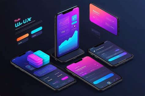 Premium Ai Image Mobile Uiux Concept Illustration