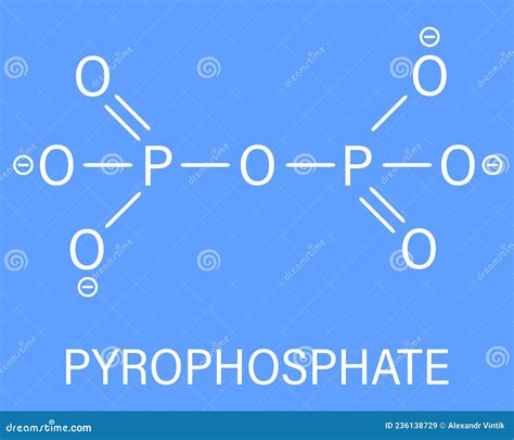 Pyrophosphate Ppi Anion Important In Biochemistry Used As Food Additive E450 Skeletal Formula