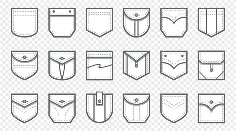 Patch Pocket Uniform Clothes Pockets Patches With Seam Patched Denim
