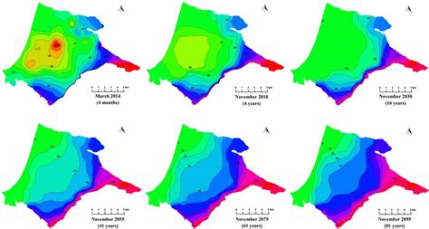 Hydraulic Head Distribution For Aquifer Response Simulation Scenario 1 Download Scientific Diagram