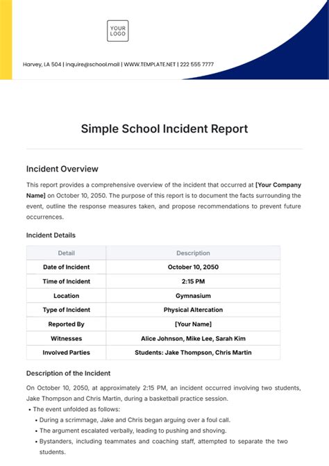 Free Fire Incident Report Template To Edit Online