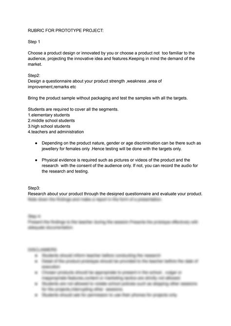 SOLUTION Prototype Project Rubric Business Studypool