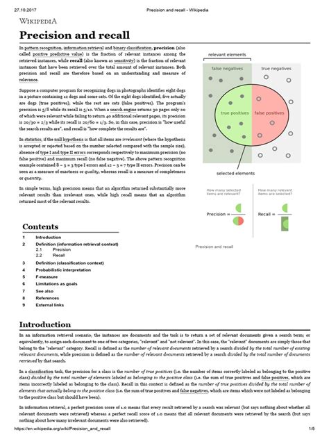 Precision And Recall Pdf Sensitivity And Specificity Statistical