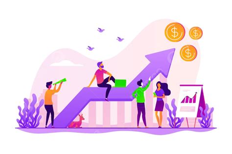 사업 전략 매출 성장 재무 그림 개념 캐릭터 Png 일러스트 및 벡터 에 대한 무료 다운로드 Pngtree