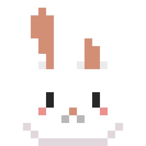 Pixel Art White Rabbit Head Icon 27517391 Png