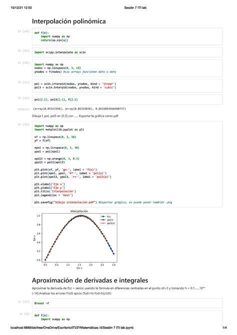Sesión python práctica laboratorio de mates III Matematicas III Studocu