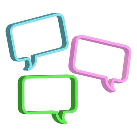 Premium Vector Multicolored Message Dialog Chat Speech Bubble Empty