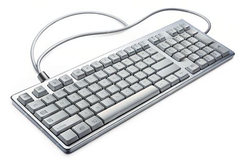 3d Computer Keyboard Isolated On White Background Wired Computer Keyboard Pc Keypad Can Be Used